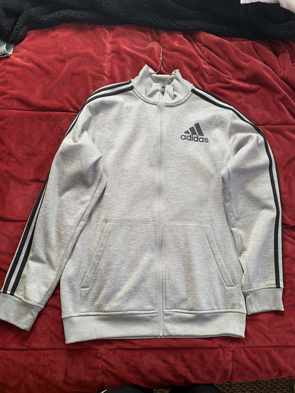 Adidas 🔴Adidas Climawarm Team Issue Grey Stripped Tracksuit | Grailed