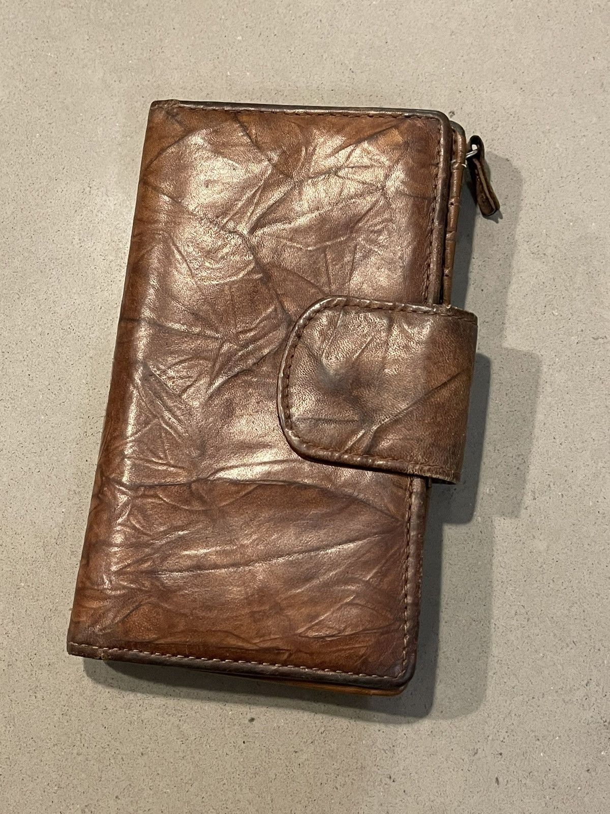 Vintage Brown Cracks Wallet | Grailed