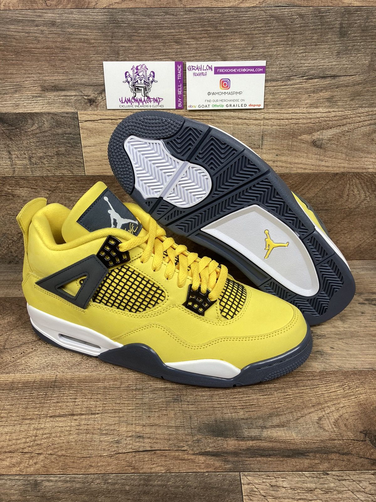 Jordan Brand × Nike Air Jordan 4 Retro Lighting 2021 (tried on) | Grailed