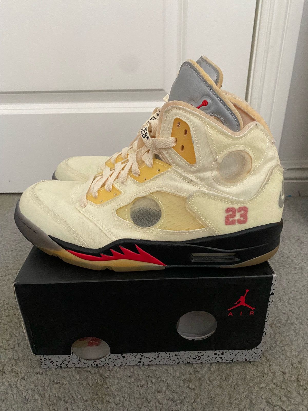 Jordan Brand × Off-White Jordan off-white 5 sail | Grailed