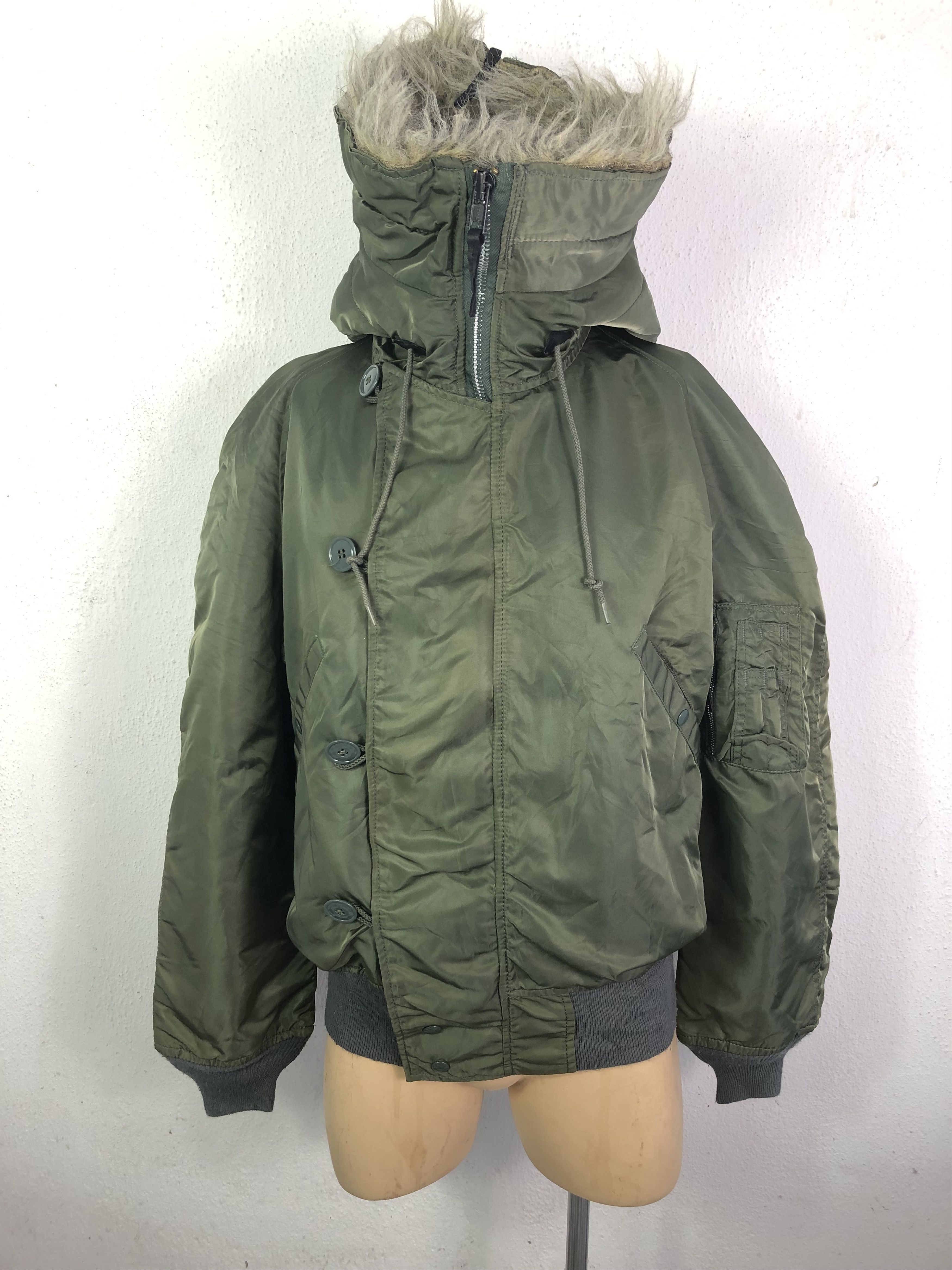 Alpha Industries × Military × Vintage Vintage ALPHA INDUSTRIES N-2B Fur ...
