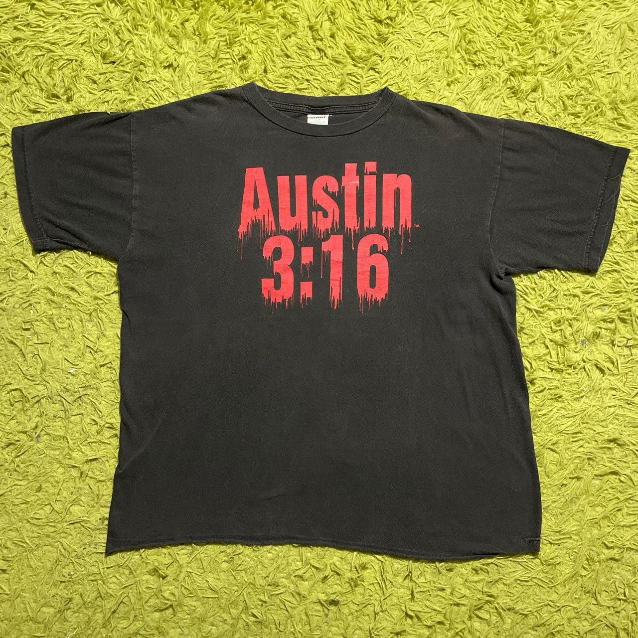 Vintage WWF Austin 3:16 blood from a stone tee | Grailed