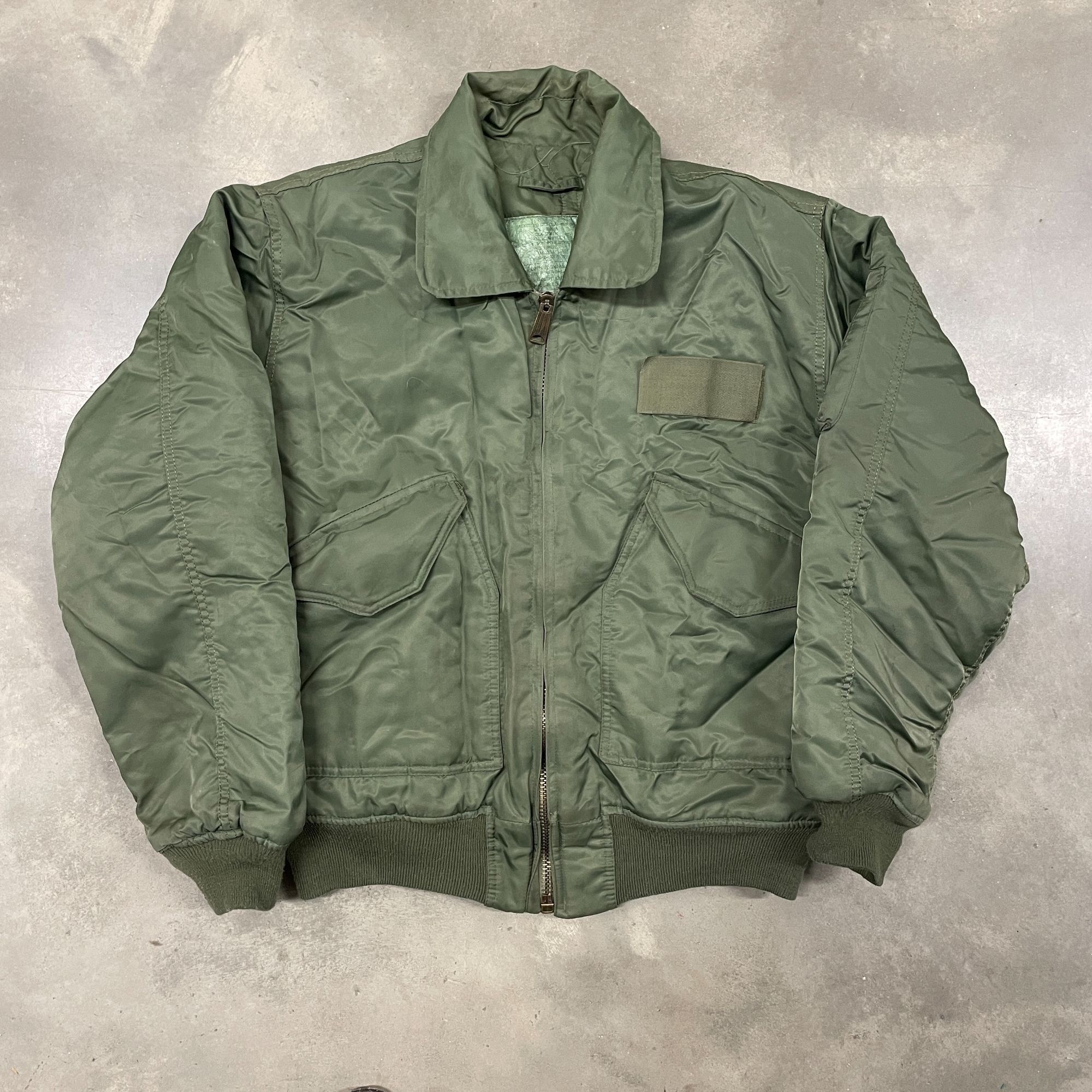 Vintage 80s US Military Nylon Green CWU 45P Flight Jacket Air Fo | Grailed