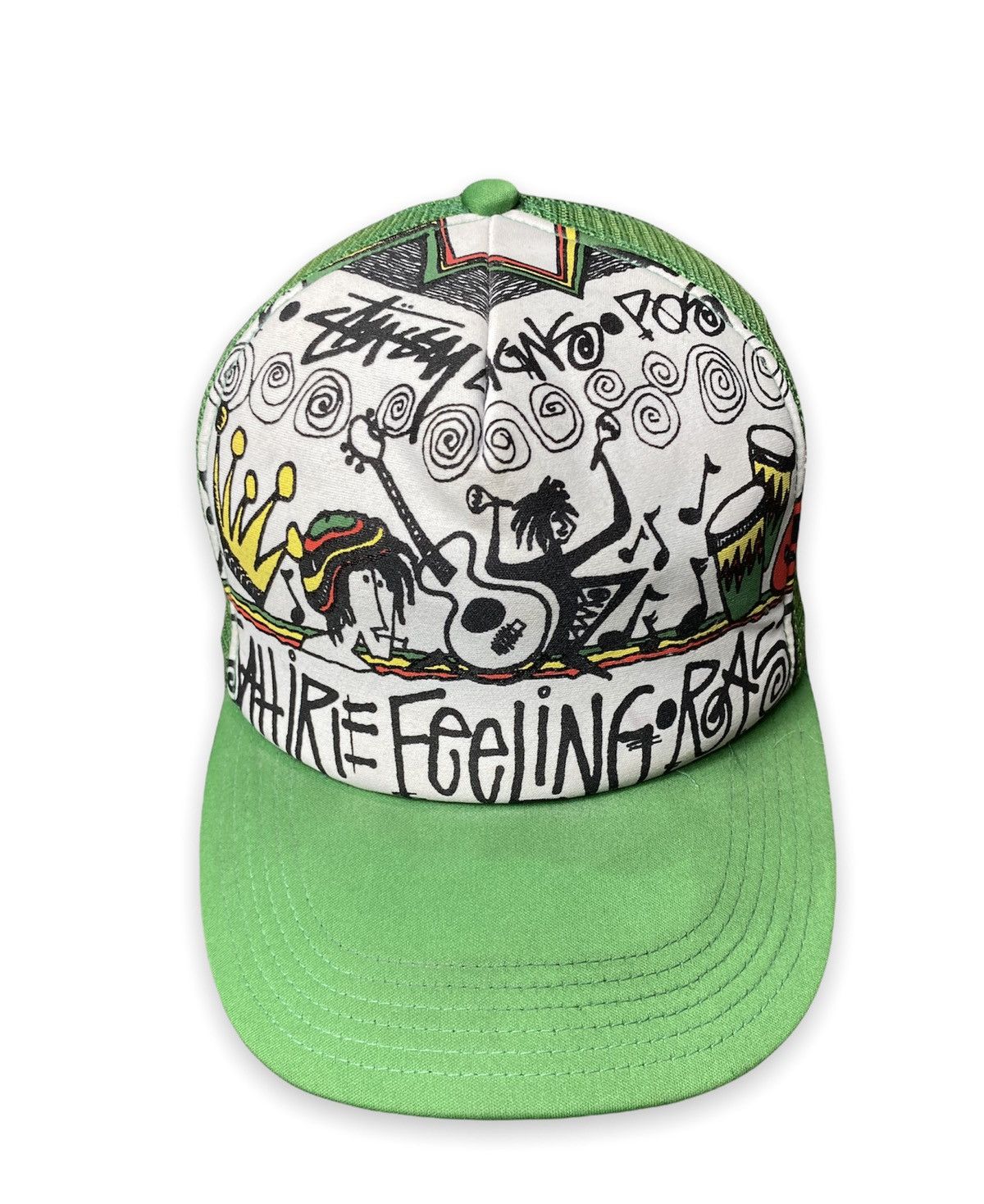 Stussy × Vintage Vintage 90’s Stüssy Rasta Trucker Hat | Grailed