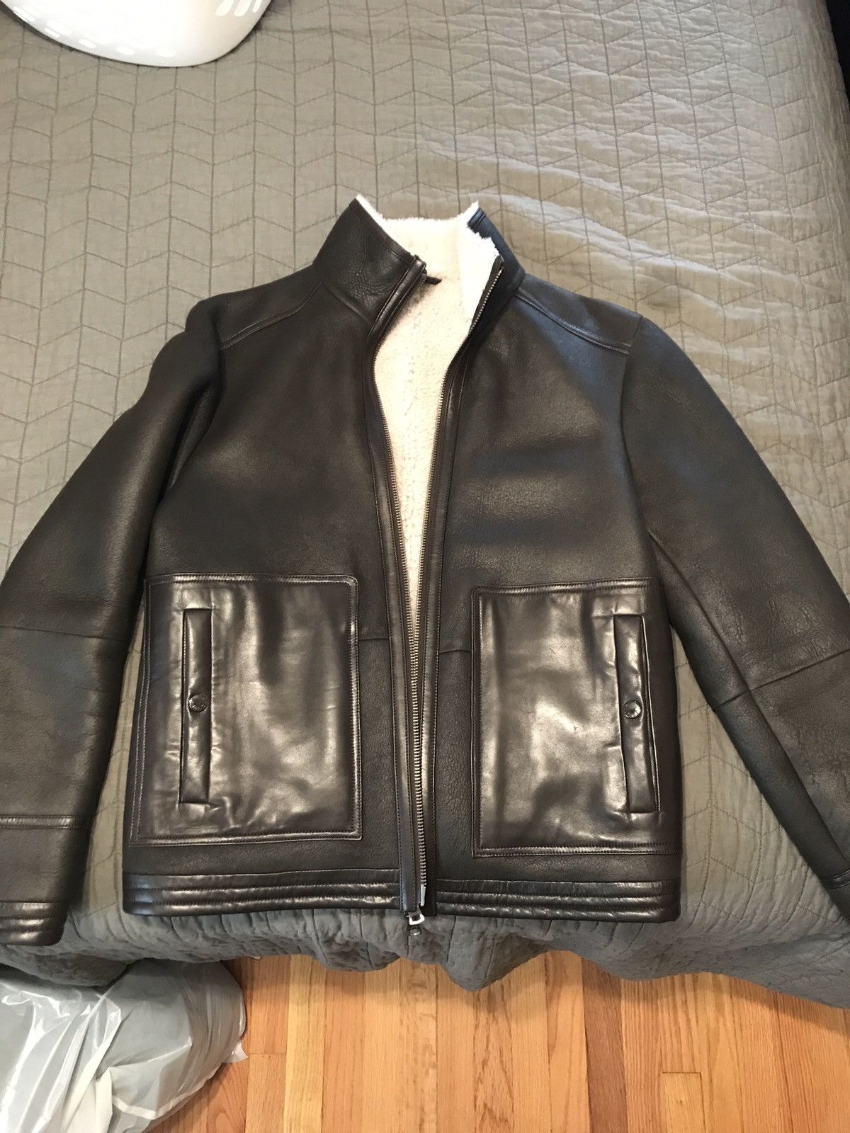 Tommy Hilfiger Shearling Leather jacket | Grailed