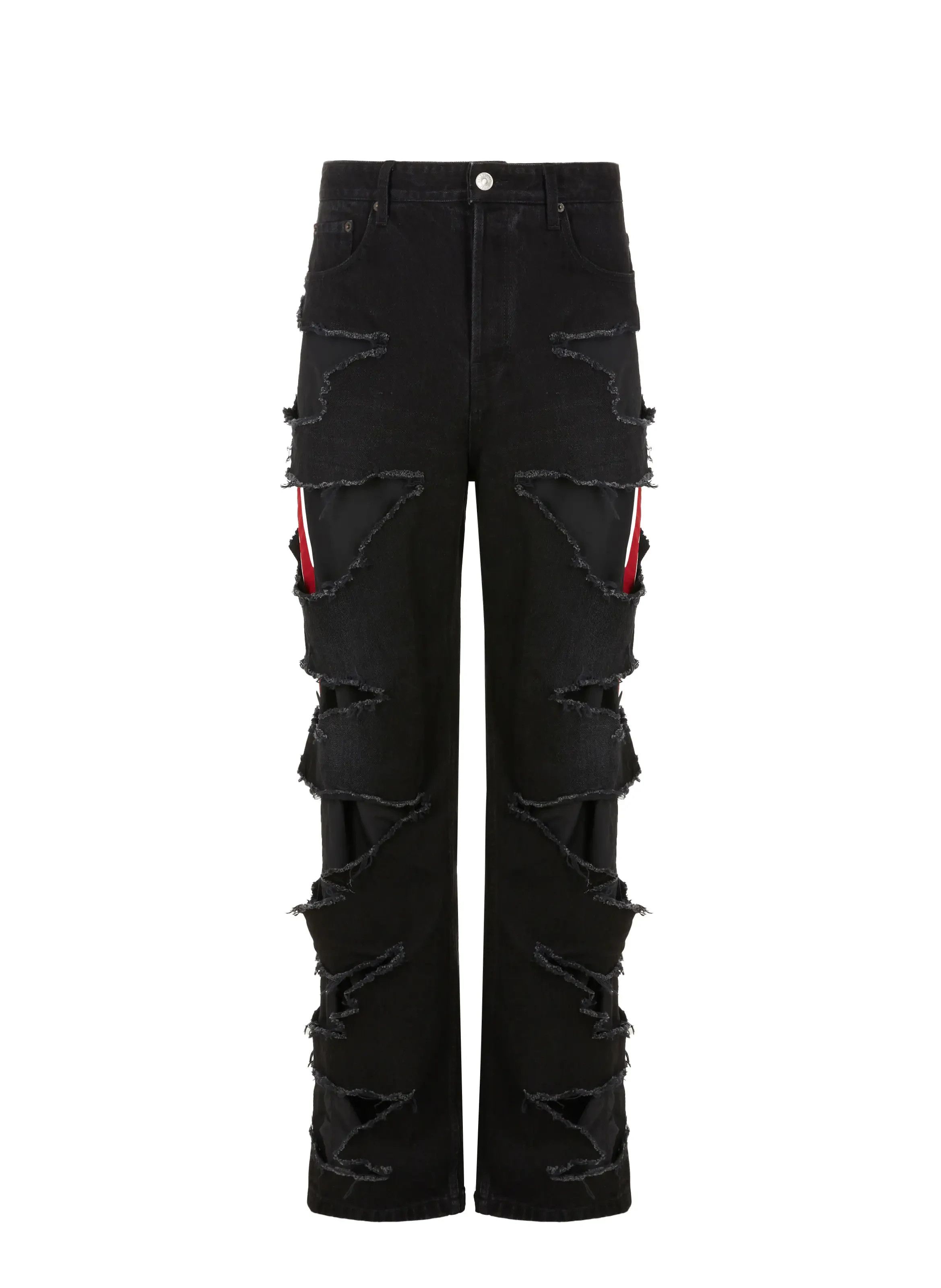 Balenciaga (FORTNITE) Slashed Loose Fit Pants in Black | Grailed