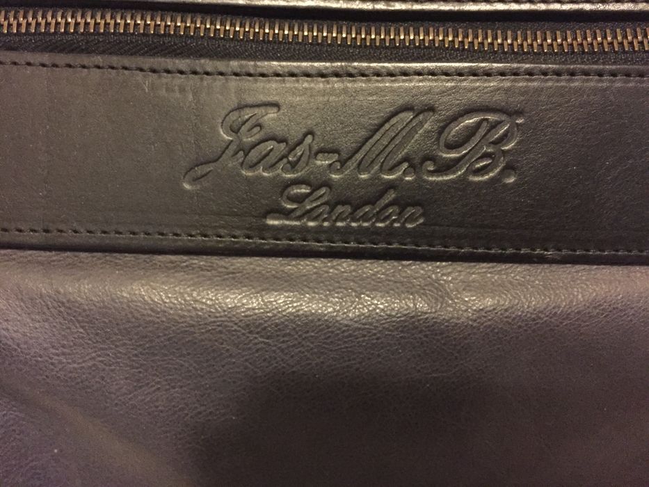 Jas Mb Gunmetal Leather Weekender Bag | Grailed