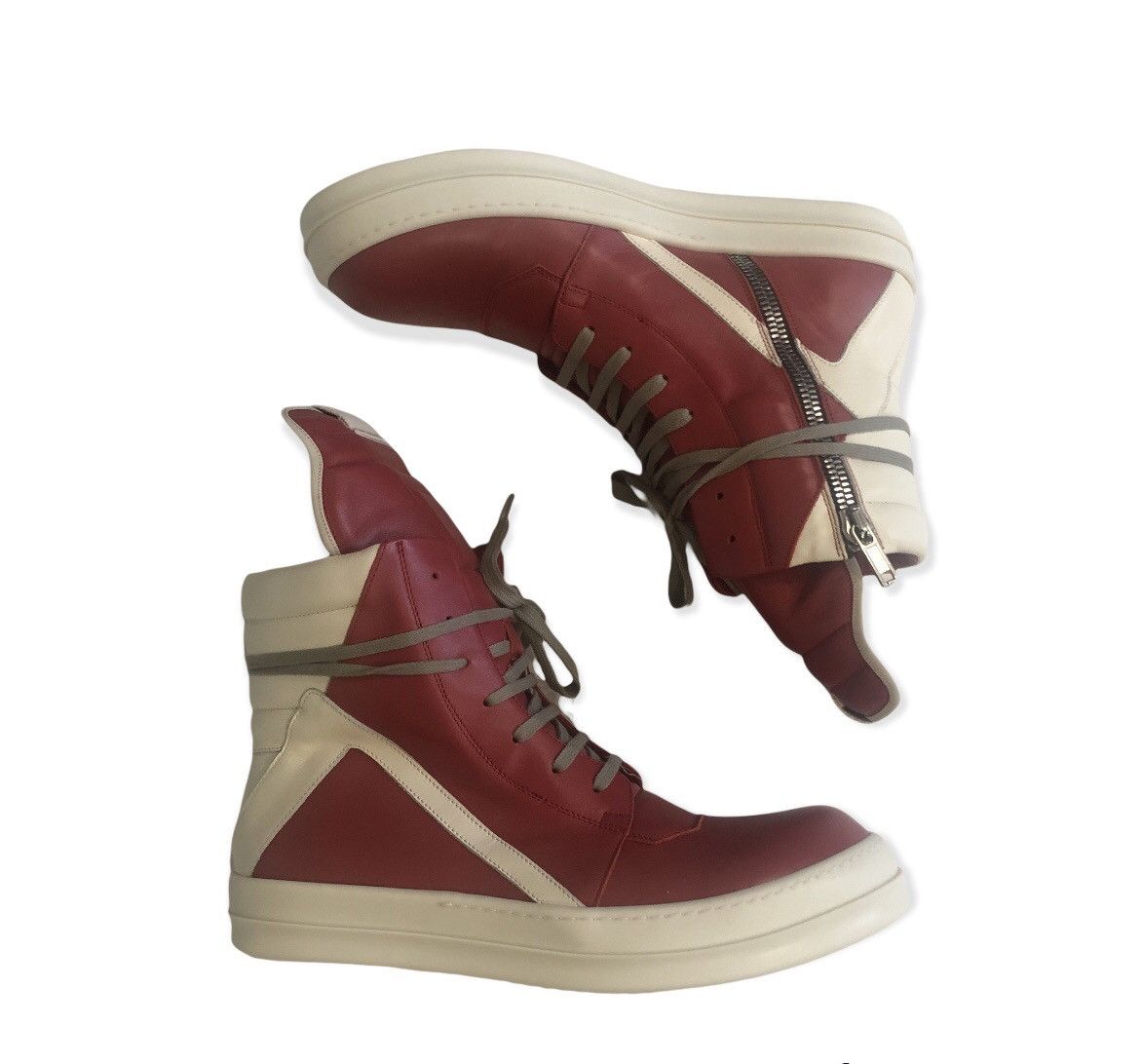 Rick Owens S/s 21’ Phlegethon Red Geobaskets | Grailed