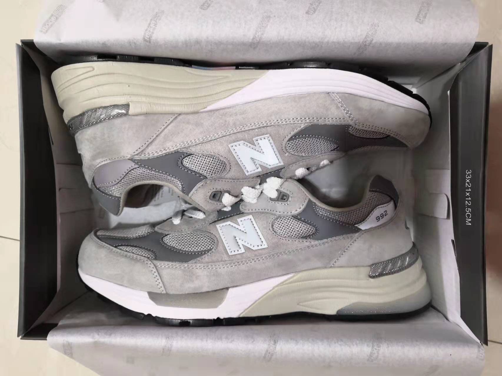 New Balance NB 992 Made In USA Black Grey Suede 3M M992GR | Grailed