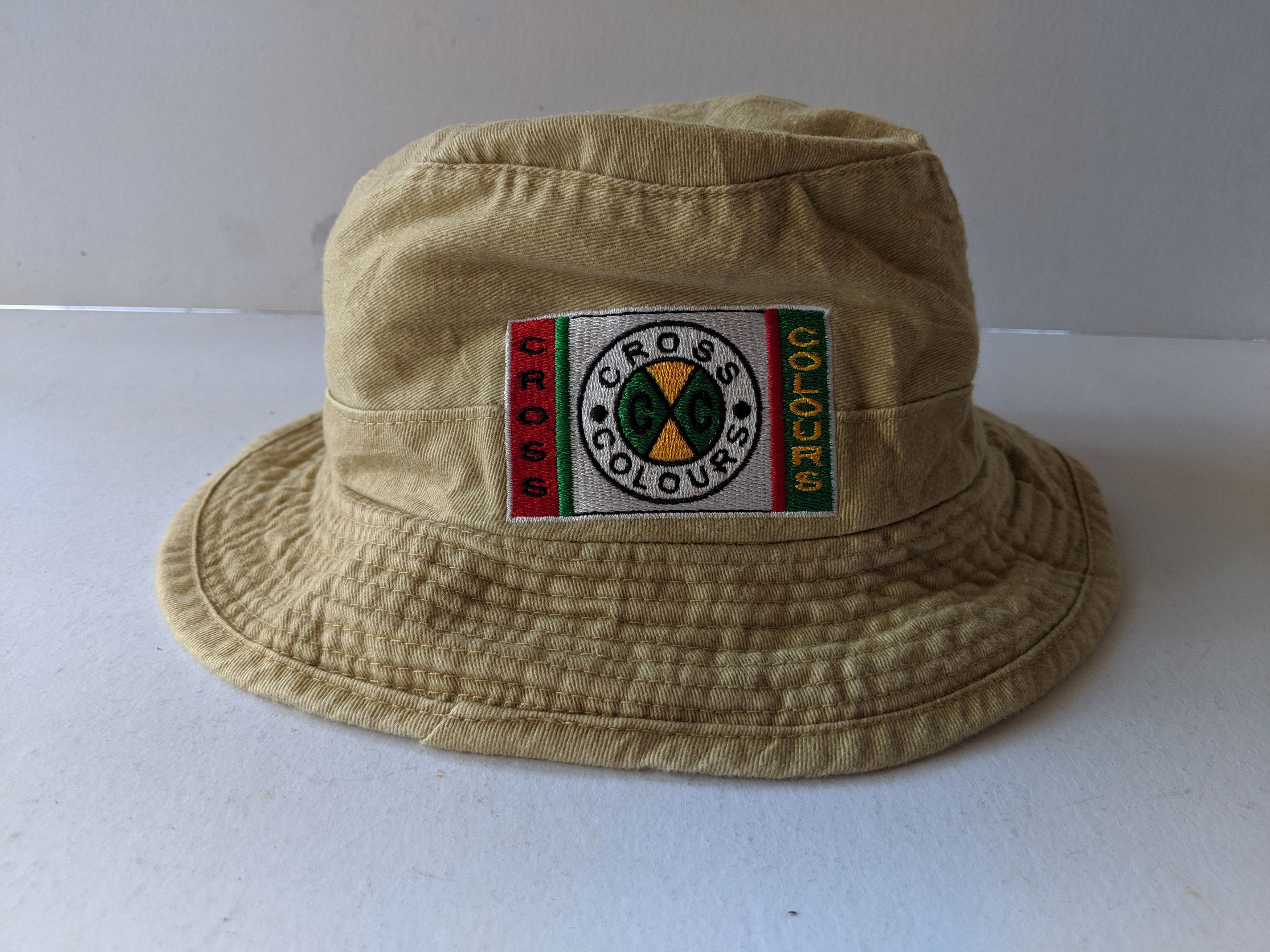 Vintage Vintage hiphop Cross Colours bucket hat embroidery logo | Grailed