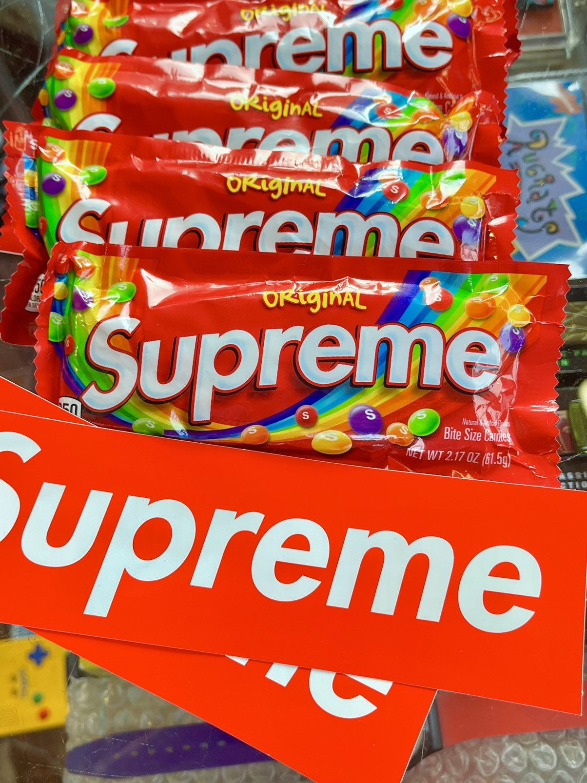 Supreme Supreme x Skittles Red Bag Limited Edition Collab Hype | Grailed