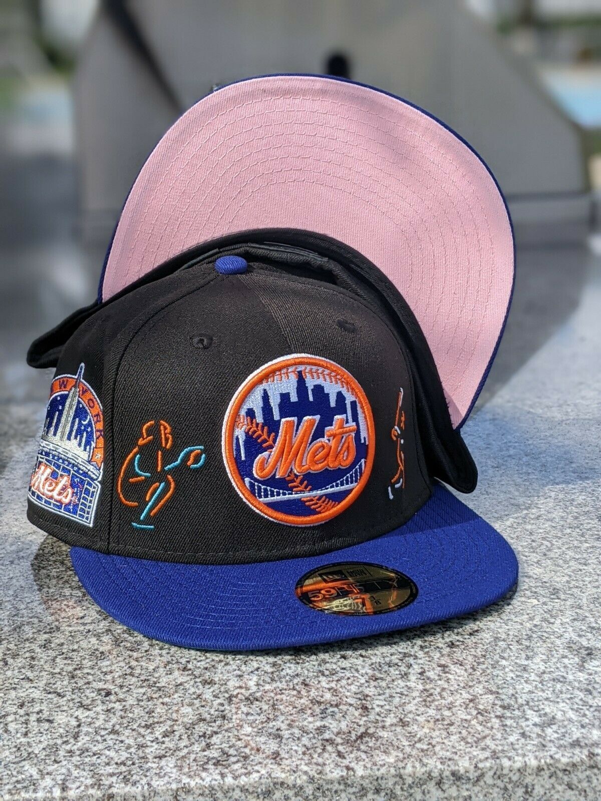 New Era Custom New York Mets New Era Fitted Pink UV 7 7/8 | Grailed