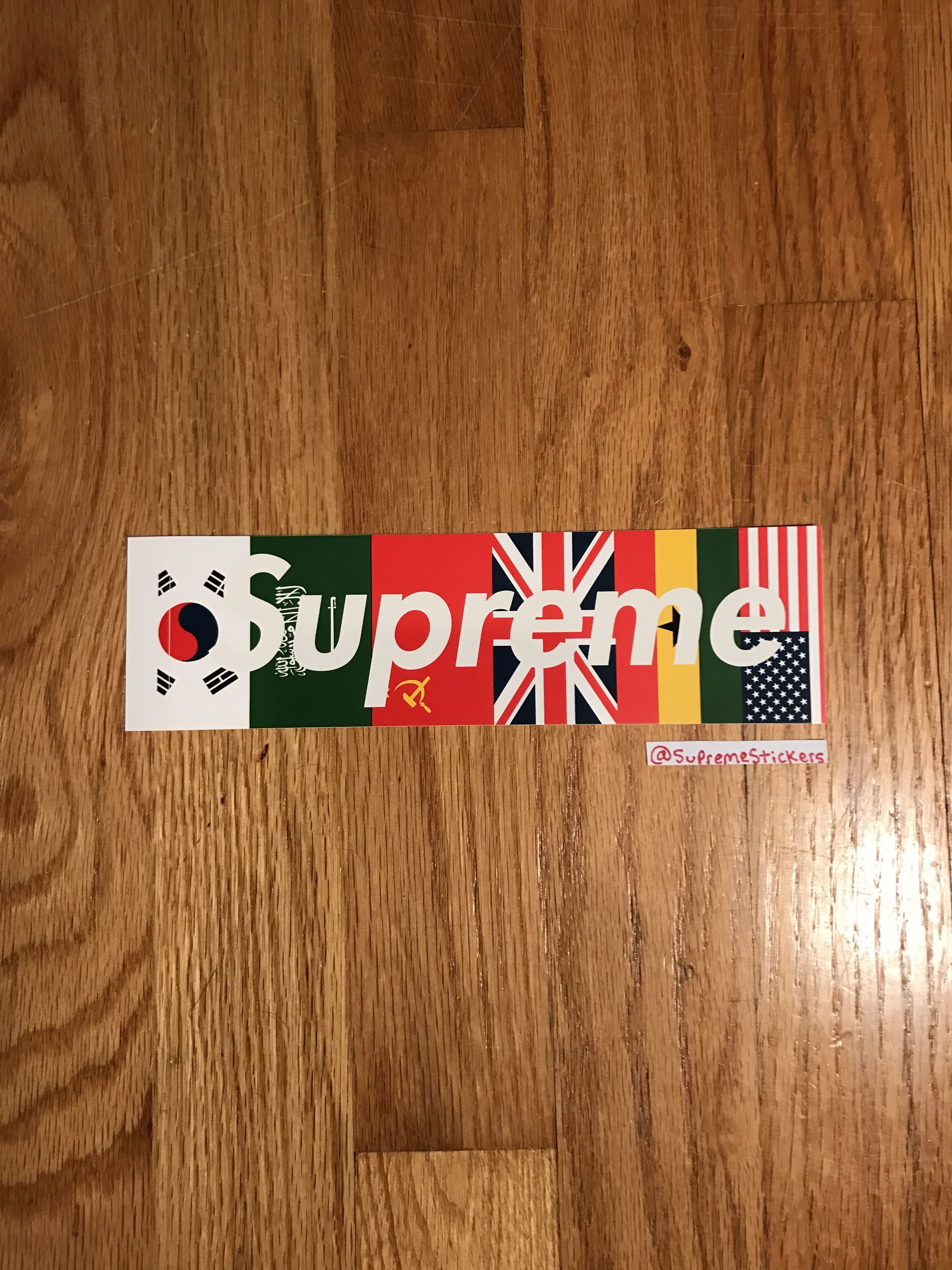 Supreme Flags sticker | Grailed