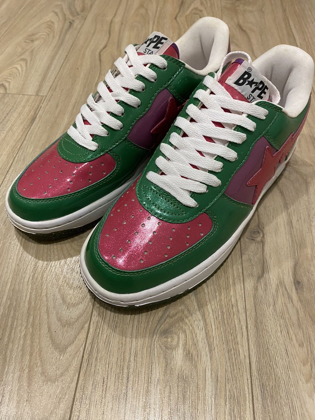 Bape RARE A BATHING APE/BABY MILO MONSTER GLITTER PACK BAPESTA | Grailed