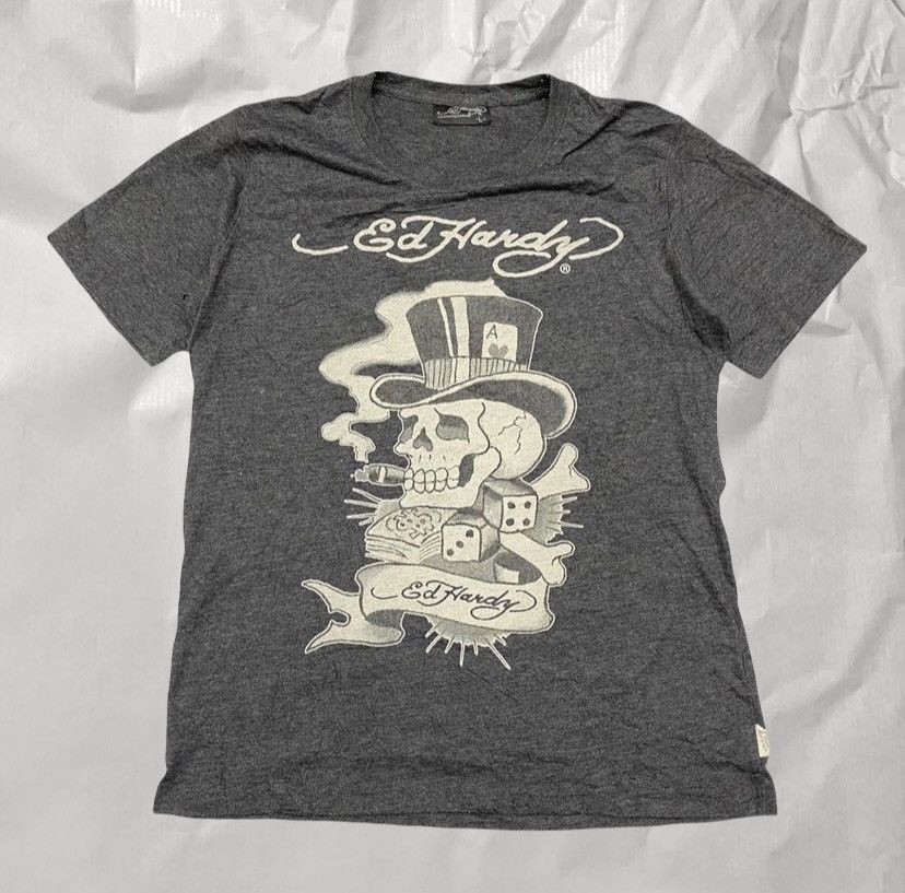 Ed Hardy × Streetwear Ed Hardy x Peace Project Japan Skull | Grailed