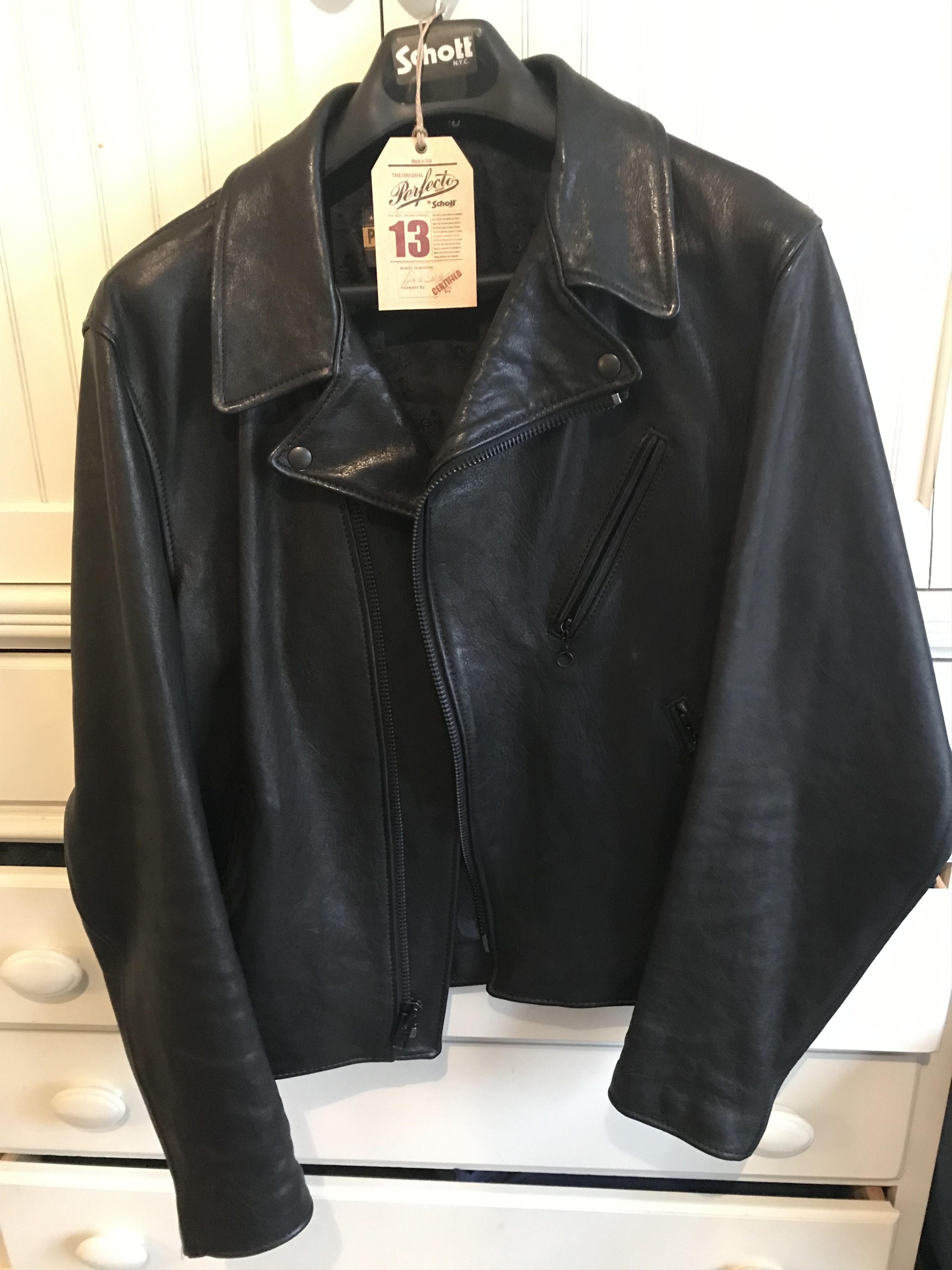 Schott P213 Raven Perfecto | Grailed