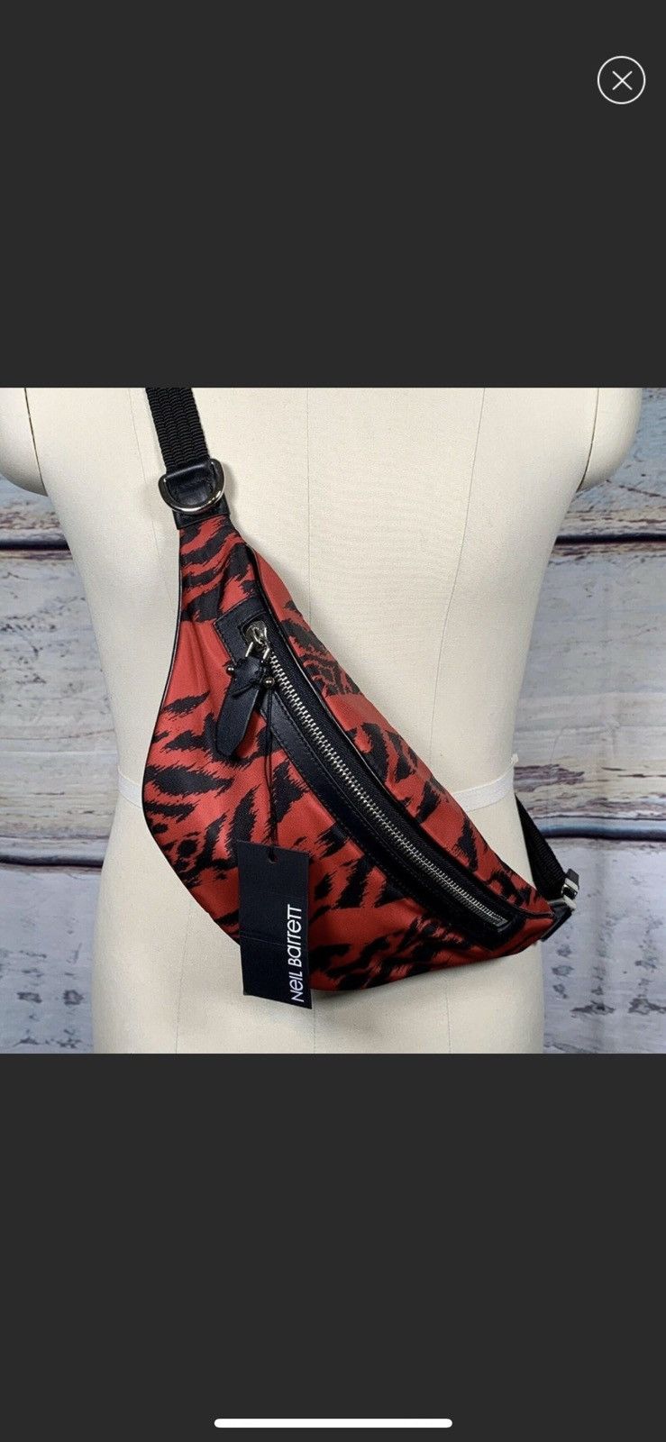 Neil Barrett Neil Barrett Belt Bum Bag red black | Grailed