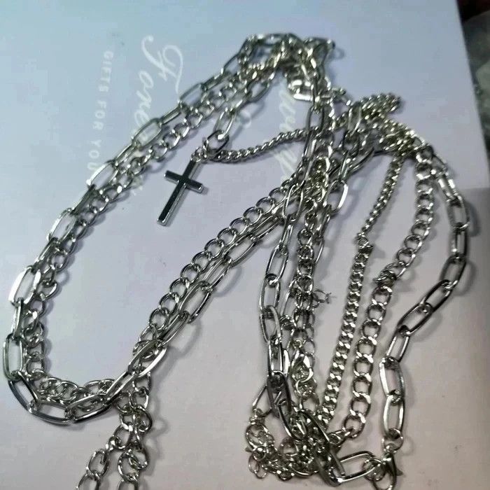 Jewelry Gothic Vintage Punk Cross Necklace Chains pendent | Grailed