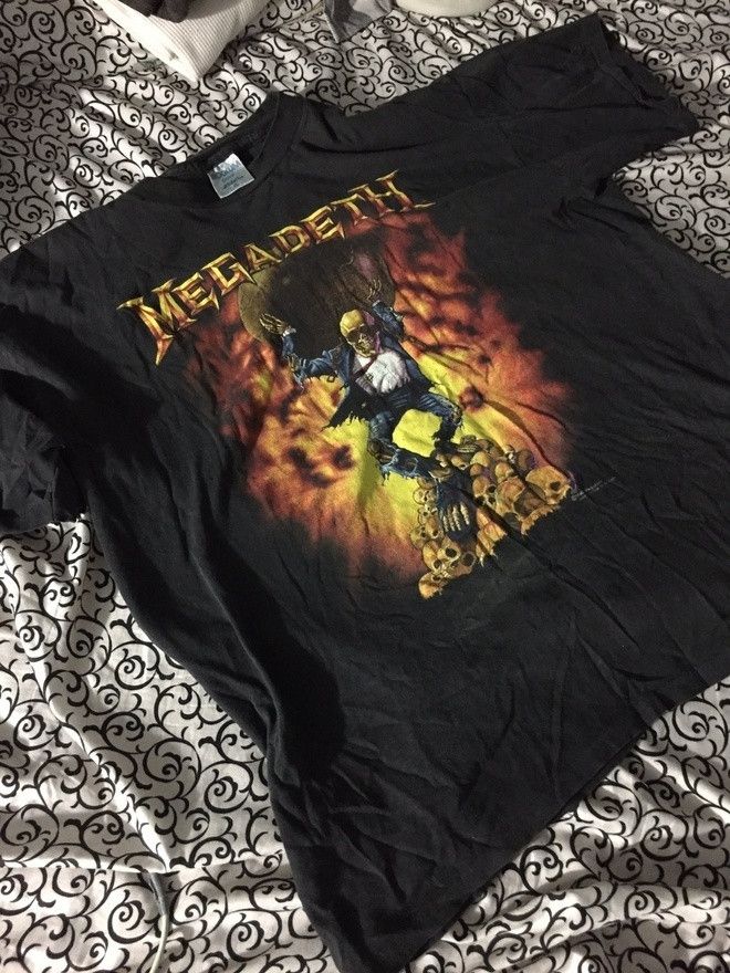 Fear of God × Vintage 90's paper thin Megadeth t | Grailed