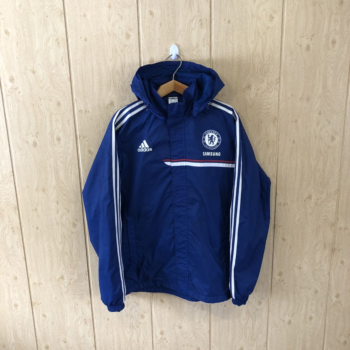 Adidas Chelsea FC Adidas Logo Stripes Zip Jacket | Grailed