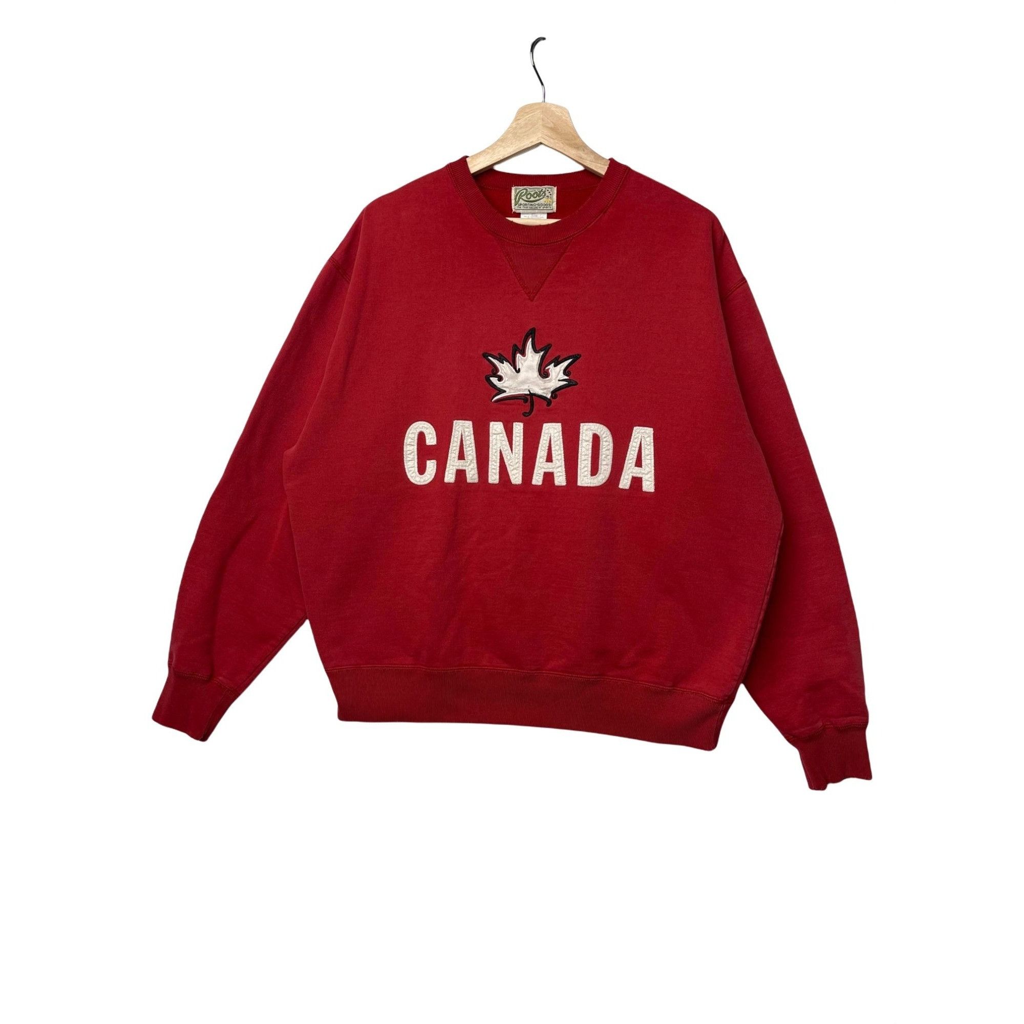 Roots × Vintage 90's Roots Canada Vintage Crewneck - Made in Canada ...