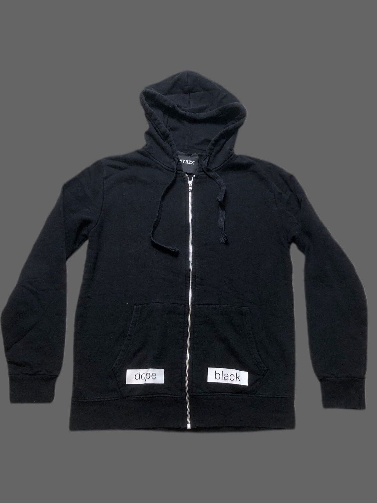 Pyrex Vision × Virgil Abloh Pyrex Dope Black Zip Hoodie | Grailed
