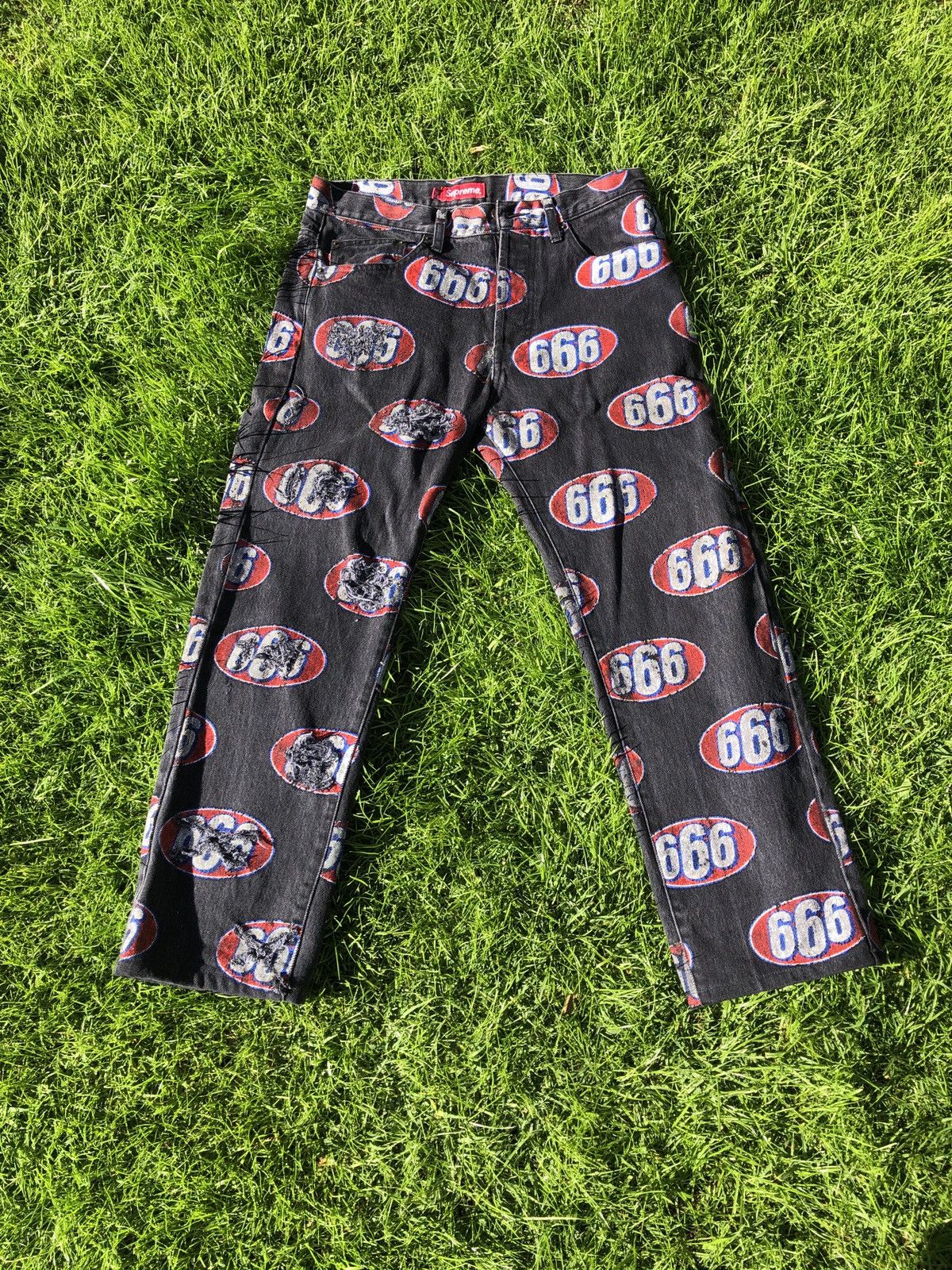 Supreme Supreme 666 Denim Pants 2017 | Grailed