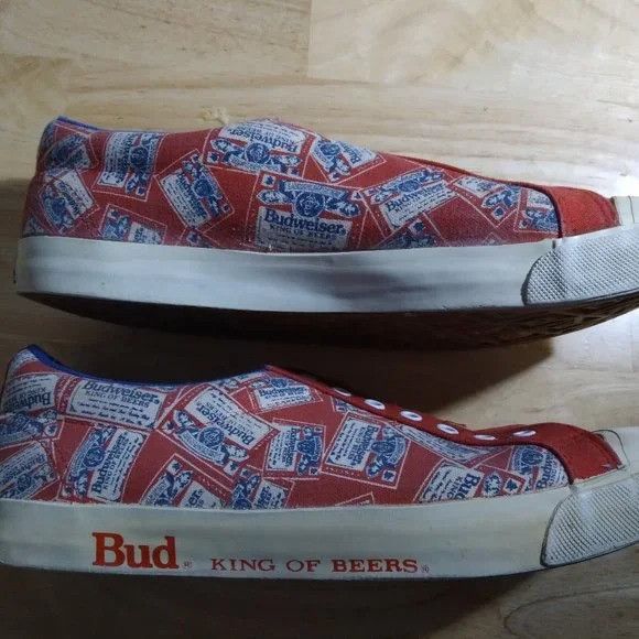Vintage Vintage Budweiser Logo Low Top Canvas Shoes | Grailed