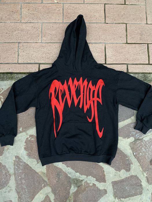 Revenge Revenge emboidered bred blood red logo xxxtentacion hoodie ...