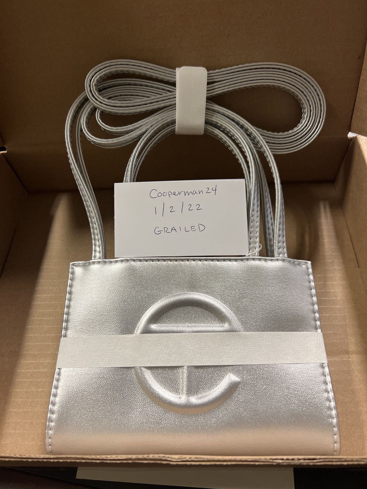 Telfar Telfar Silver Shopping Bag Small | Grailed