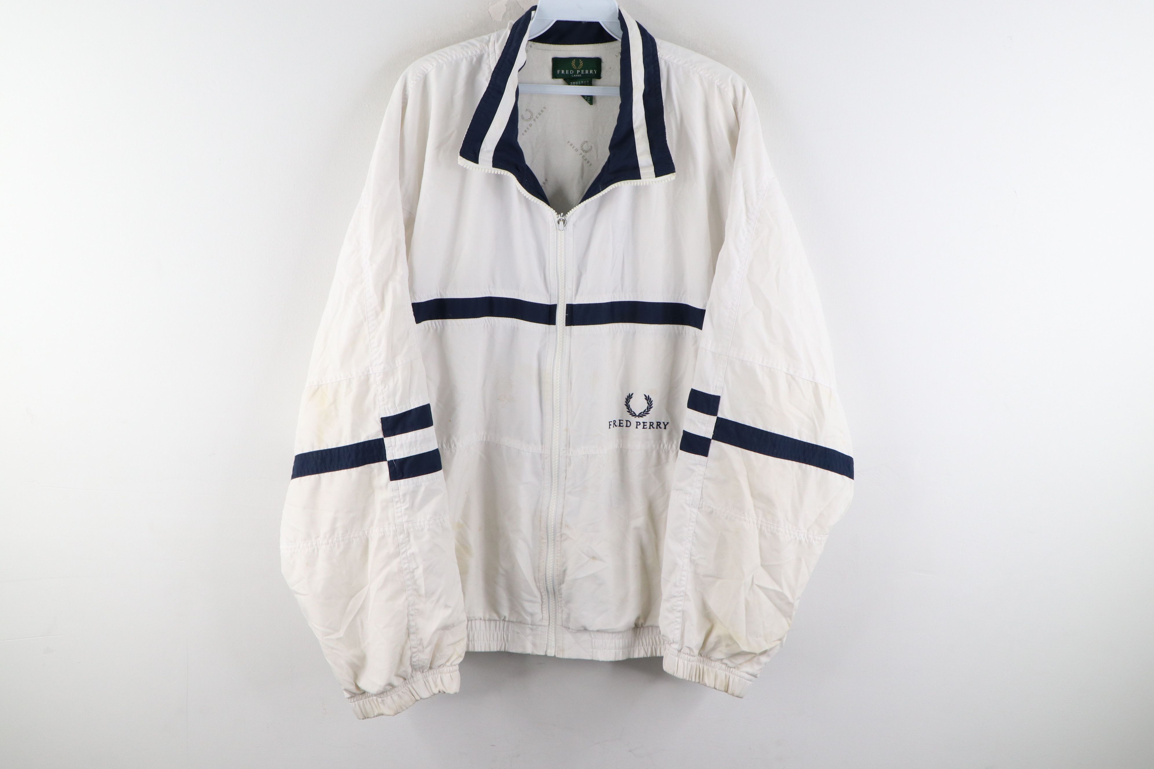 Fred Perry × Vintage Vintage 90s Fred Perry Thrashed Lined Windbreaker ...