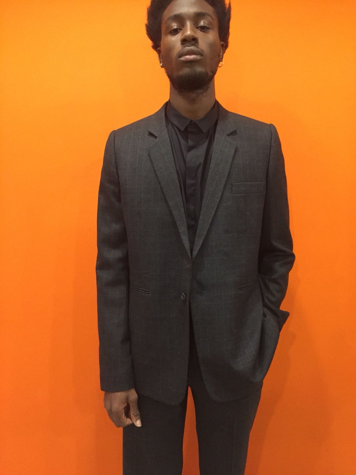 Raf Simons Archive Raf Simons FW 2001 Riot Checkered Suit Grey Green ...