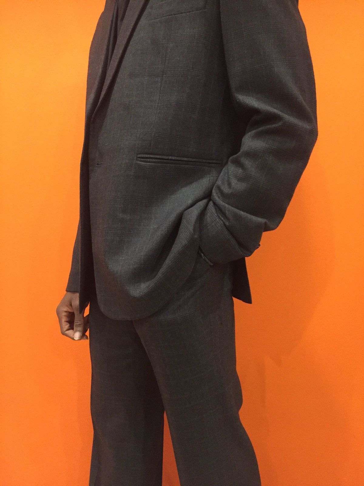 Raf Simons Archive Raf Simons FW 2001 Riot Checkered Suit Grey Green ...