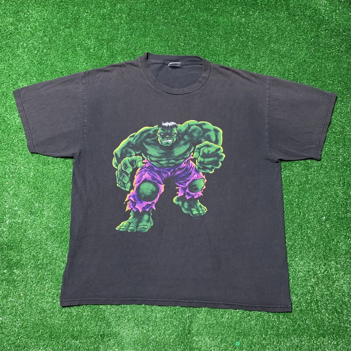 Vintage 2002 Marvel Incredible Hulk Faded Black T-Shirt | Grailed