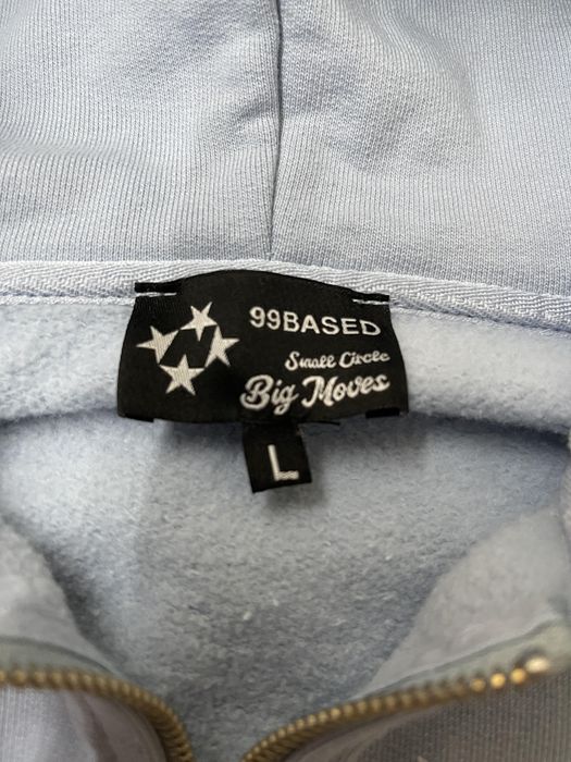 Streetwear 99based - Monogram Zip Hoodie Baby Blue | Grailed