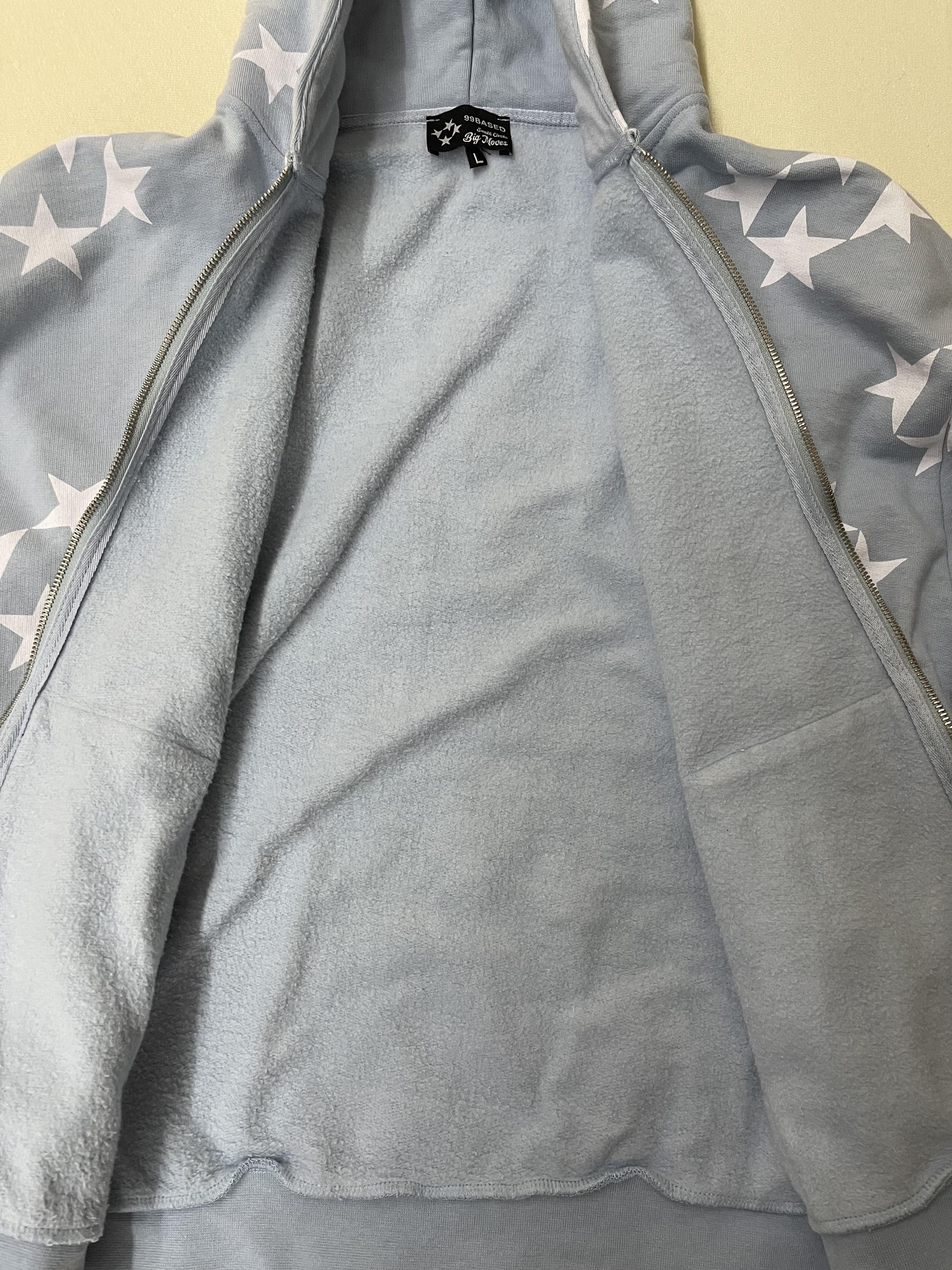 Streetwear 99based - Monogram Zip Hoodie Baby Blue | Grailed