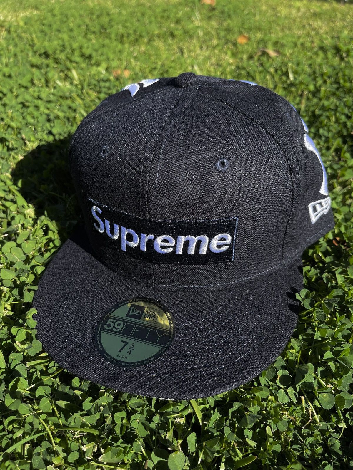 Supreme Supreme x Yankees x new era embroidered box logo 7 3/4 hat ...