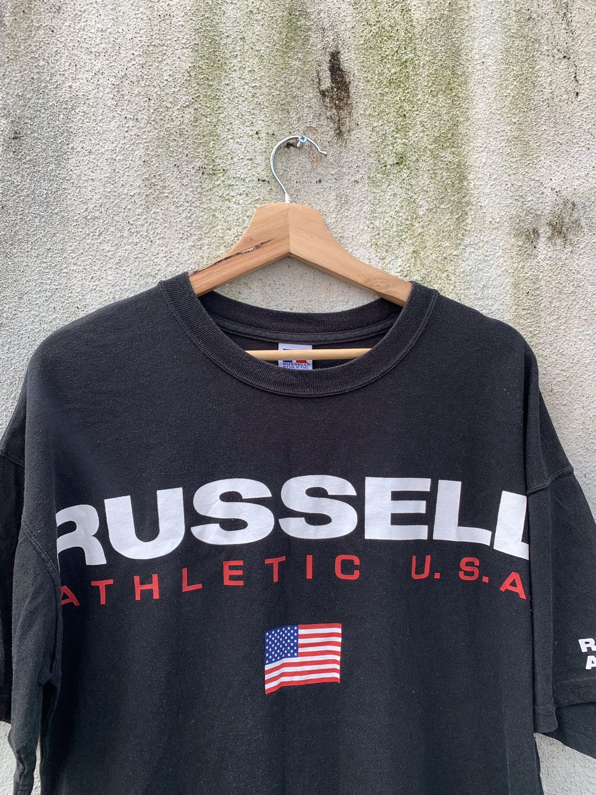 Vintage Vintage Sunfaded Russel Athletics USA Flag | Grailed