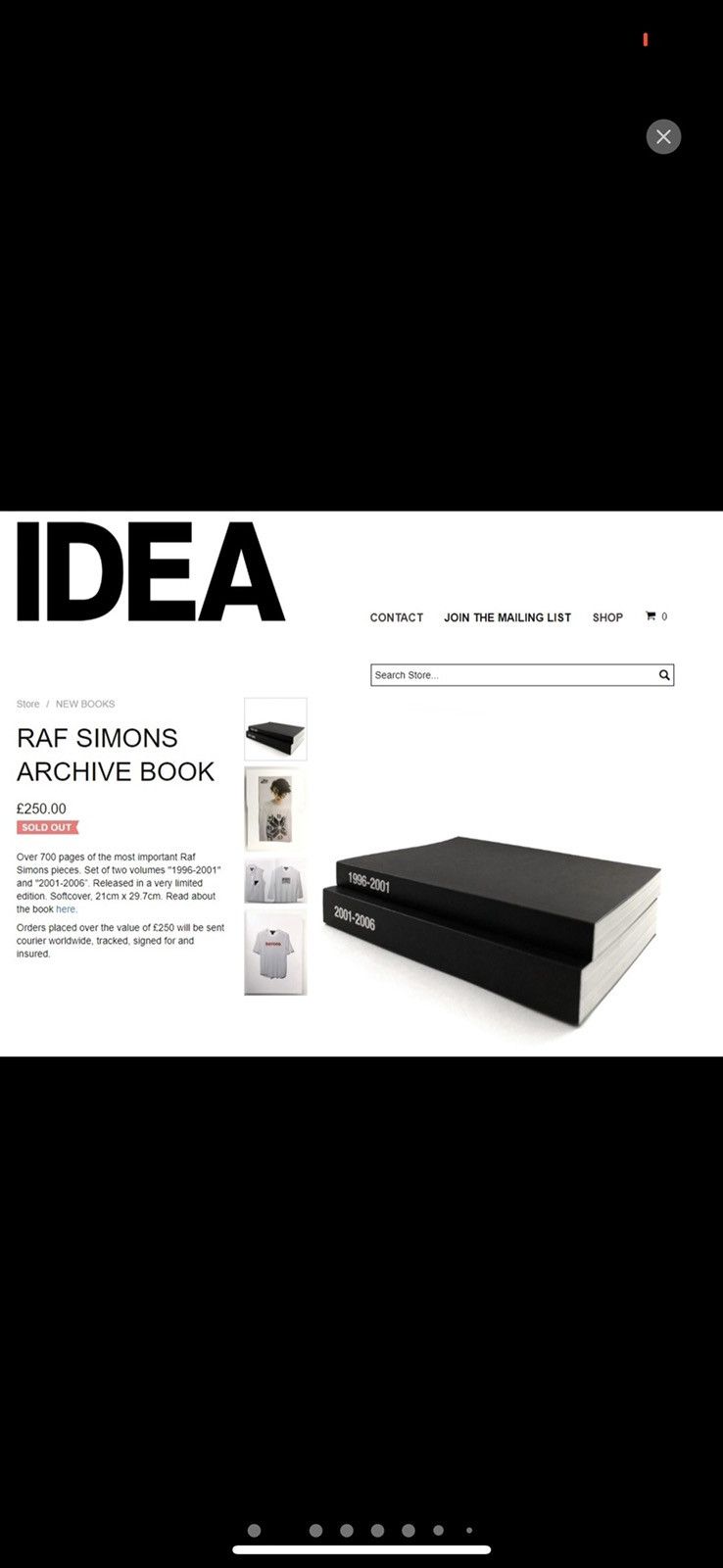 IDEA × Raf Simons New sealed rare Raf Simons archive book 1996-2001 ...