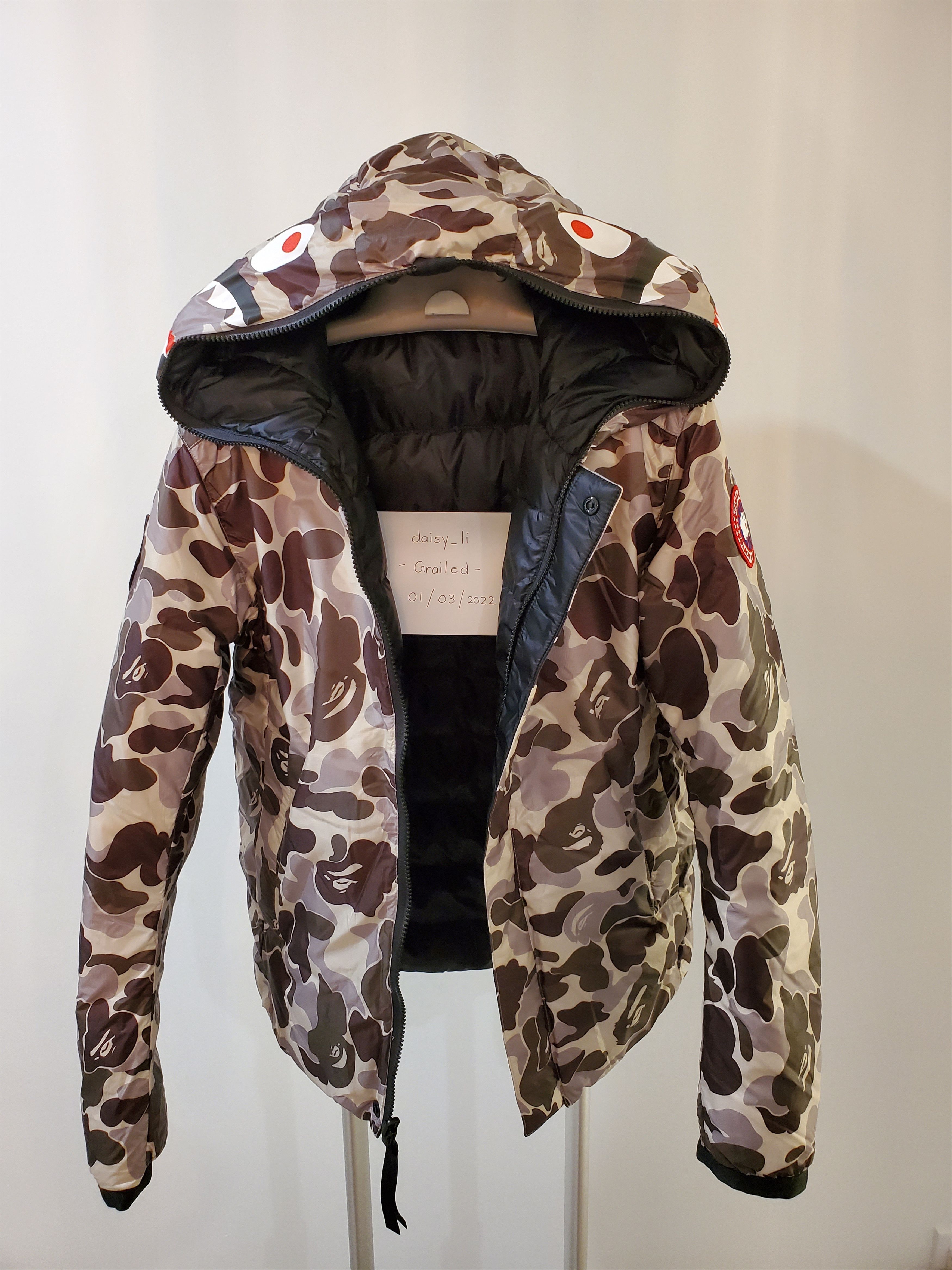 Bape × CNCPTS × Canada Goose Crofton Shark Hoody (Black/Giant ABC Snow ...