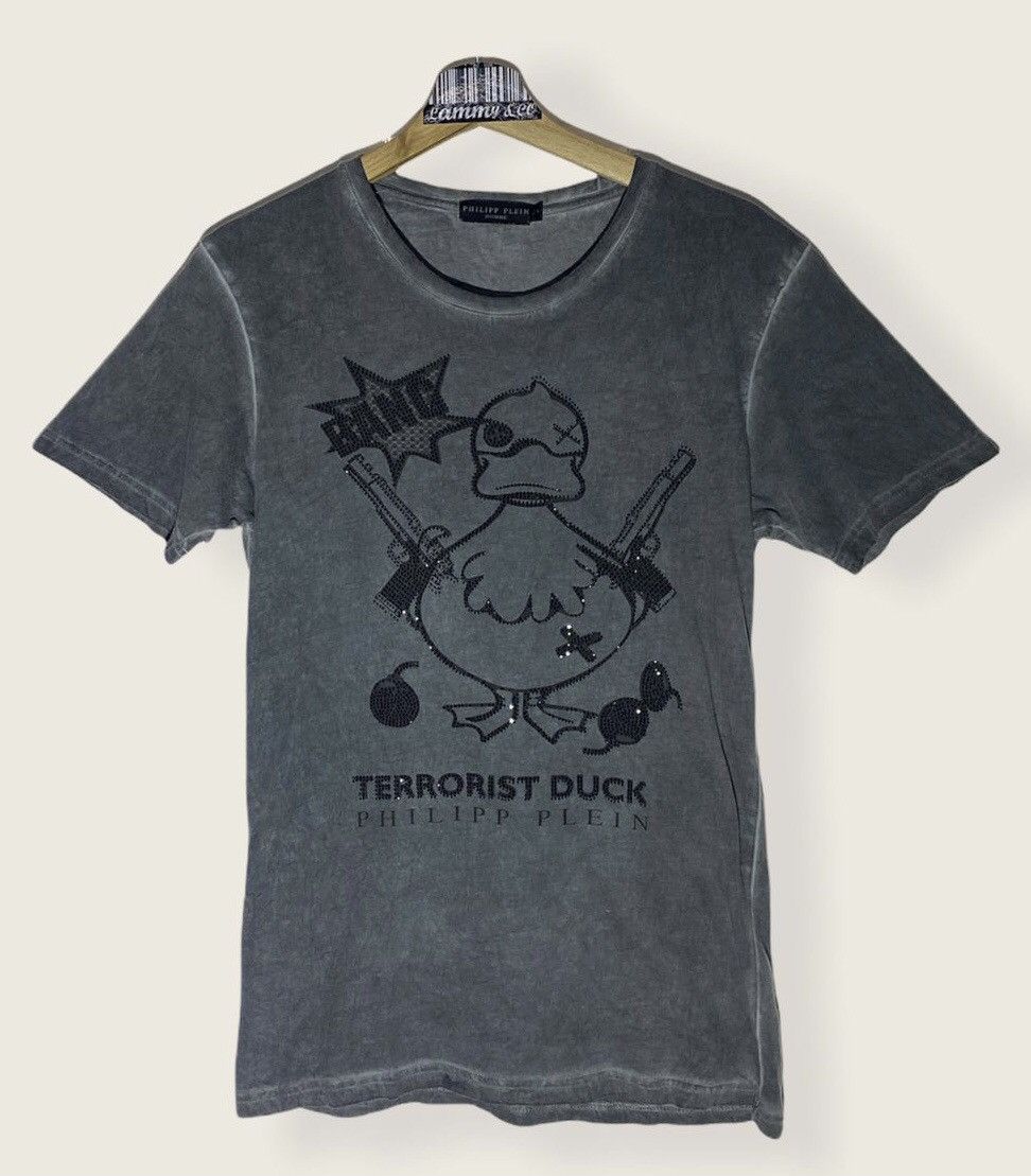 Philipp Plein Rare PHILIPP PLEIN terrorist duck big print tshirt | Grailed