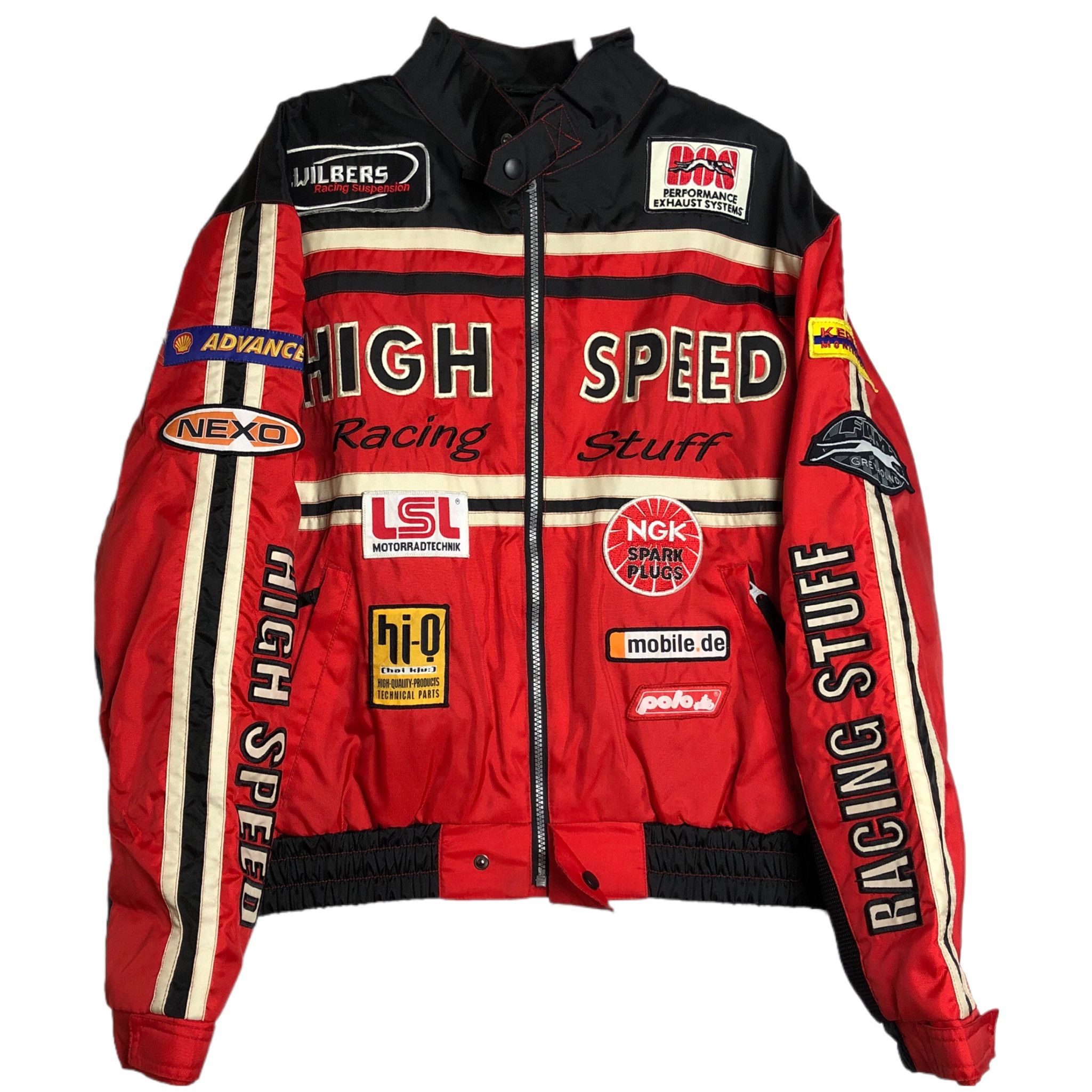 Other × Vintage High Speed red black biker racing jacket spiegler retro ...