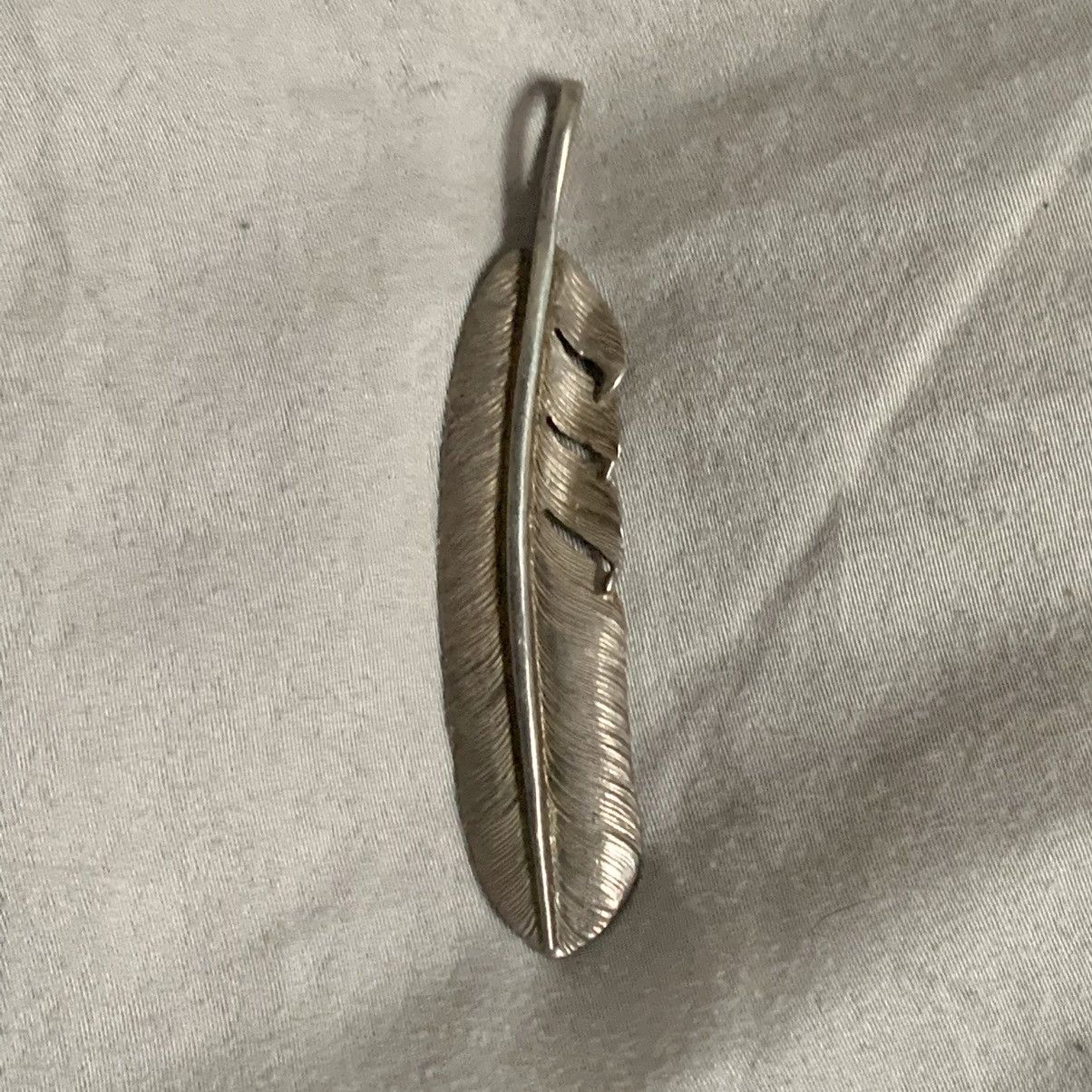 First Arrow FIRST ARROWS FEATHER SILVER LARGE PENDANT | Grailed