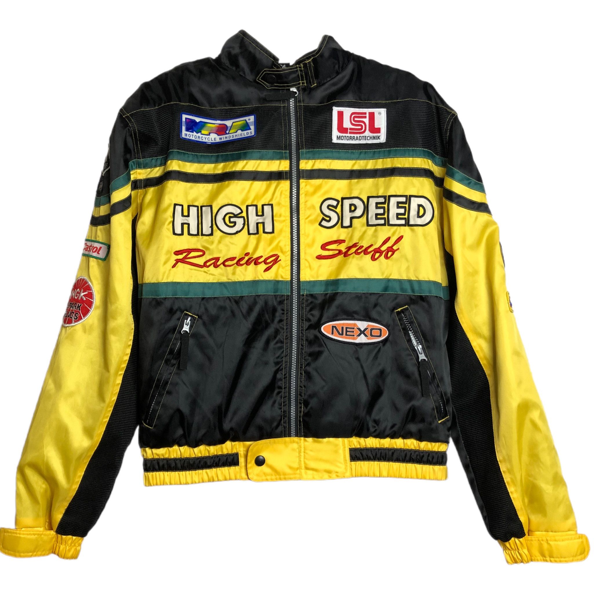 Other × Vintage High Speed yellow black motorcycle racing jacket ...