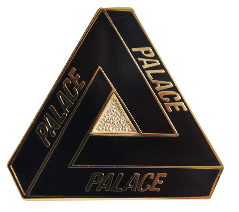 Palace Palace Black Tri-Ferg Logo Pin | Grailed