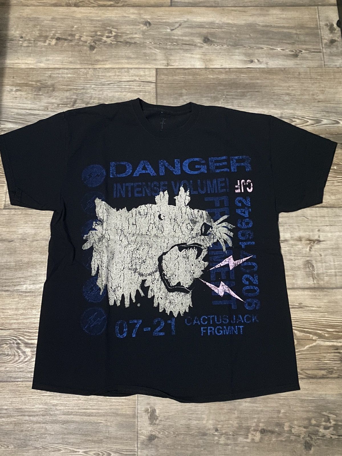 Travis Scott Travis Scott Cactus Jack for Fragment Danger Tee Large ...