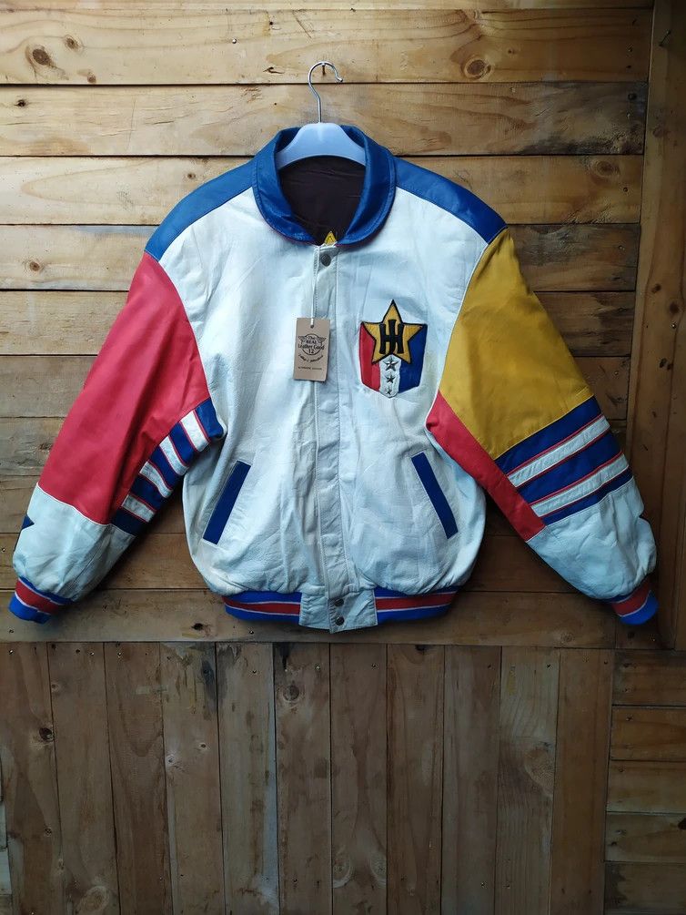 Jeff Hamilton VINTAGE JEFF HAMILTON LEATHER EAGLE AND STAR JACKET RARE ...