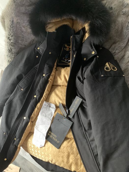 Moose Knuckles Moose Knuckles XL Black and Gold Stag Lake Men’s Parka | Grailed