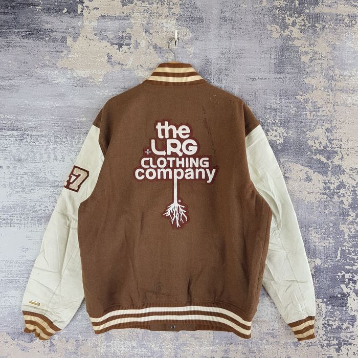 Vintage The LRG Varsity Jacket Letterman Leather Skates Wool Jacket ...
