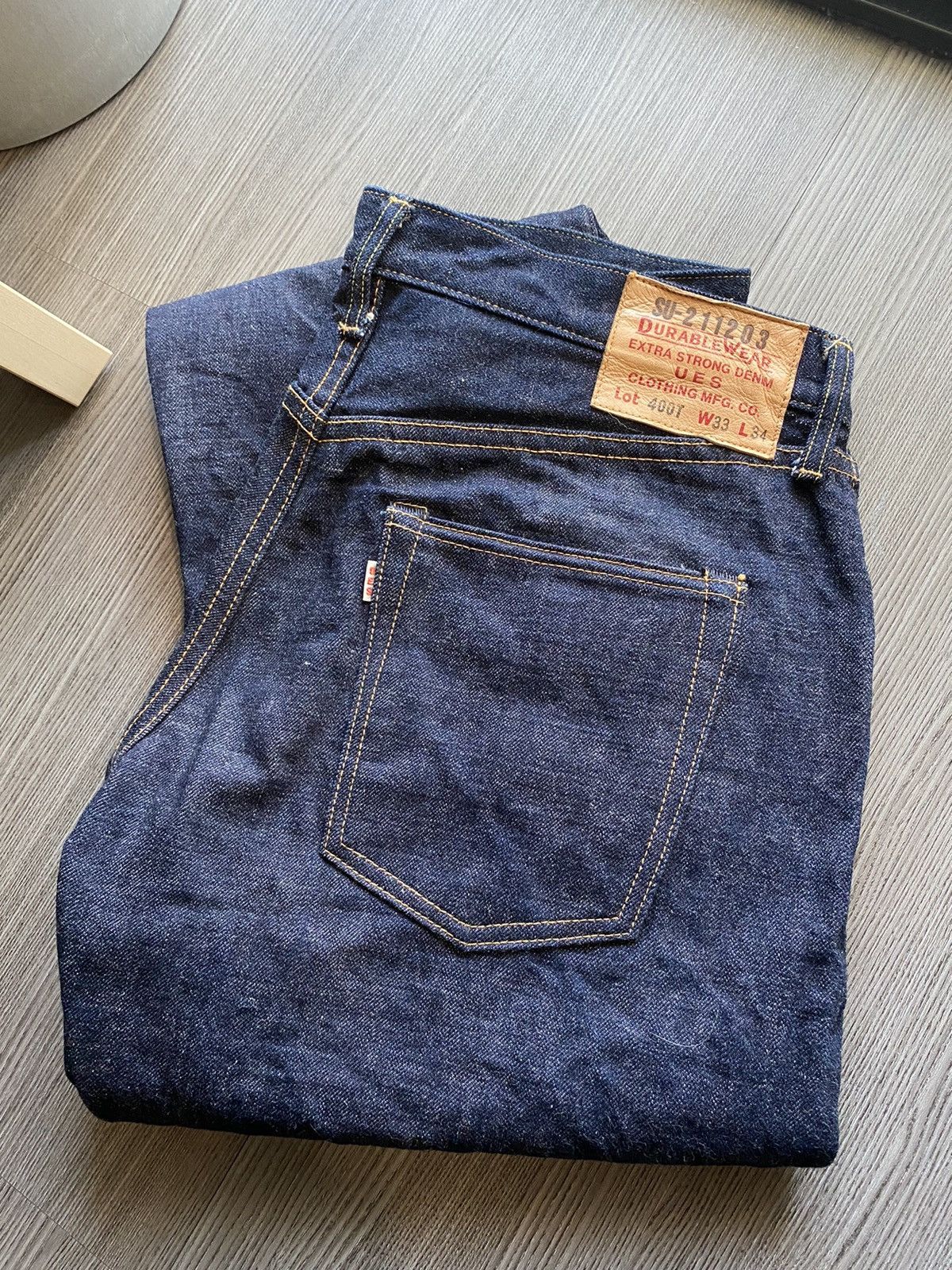 UES Clothing × UES Japan UES 400T Japanese Selvedge Denim Jeans Raw ...